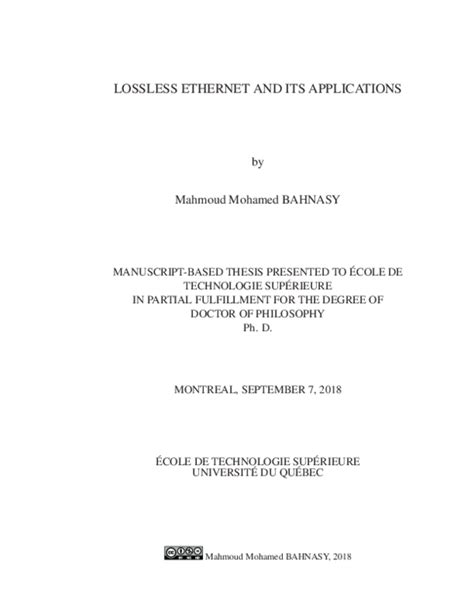Pdf Lossless Ethernet And Its Applications