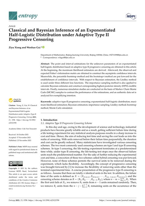 Pdf Classical And Bayesian Inference Of An Exponentiated Half Logistic Distribution Under
