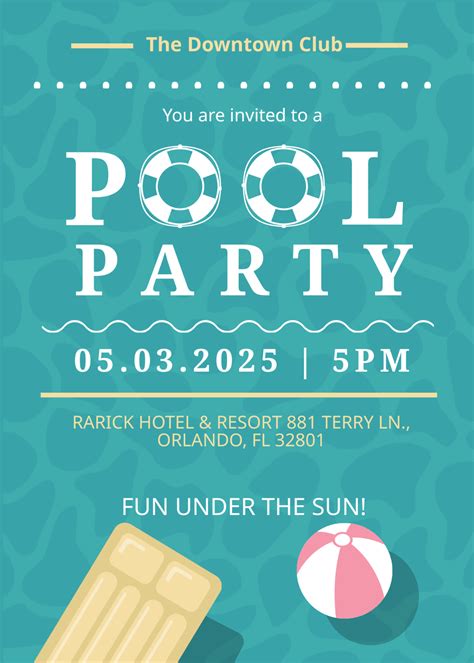 Pool Party Png Images Free Printable