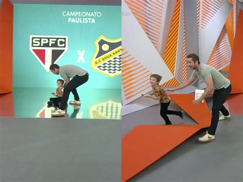 VÍdeo Filho De Felipe Andreoli Invade Globo Esporte E é Expulso Ao Vivo
