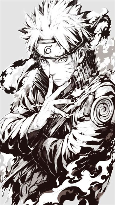 Naruto Naruto Black And White Anime Anime Black And White Wallpaper