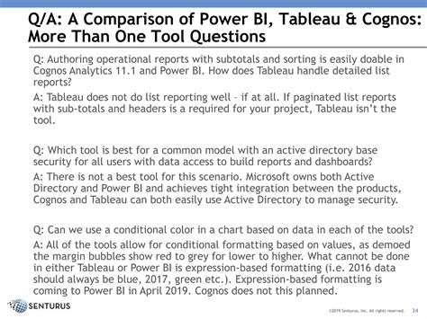 A Comparison Of Power Bi Tableau And Cognos Ppt