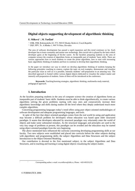 pdf digital objects supporting development of algorithmic thinking