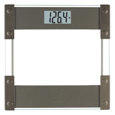 Taylor Hinge Design Clear Glass Digital 400lb Bathroom Scale C80