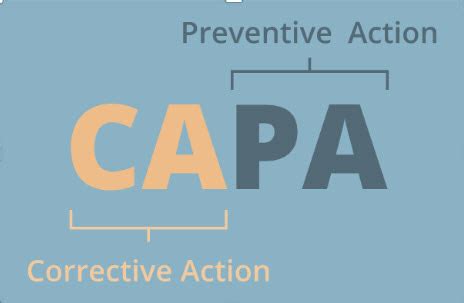 Corrective And Preventative Actions CAPA COS Training Resource Center