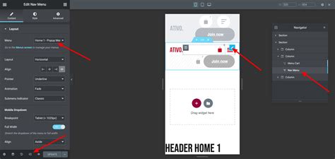 Ativo Elementor Theme How To Edit The Header Section Vamtam Elementor Themes