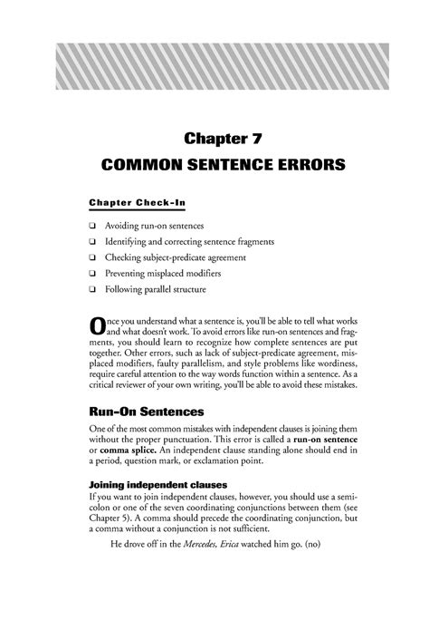 common sentence errors chapter 7 common sentence errors c h a p t e r