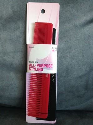 Cvs Beauty 360 Pink And Black 2 Count Comb Set For All Purpose Hair