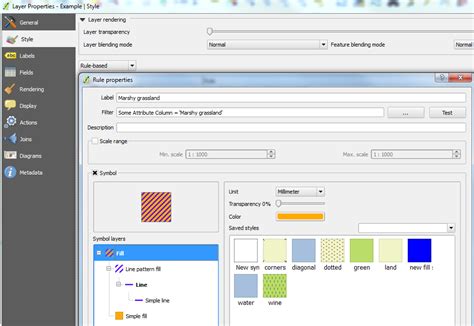 Overlaying Polygon Filled With Solid Colour With Diagonal Lines In QGIS Geographic Information