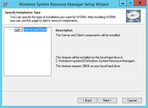 Performance Cannot Install Windows System Resource Manager Must