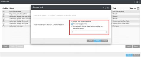 Schedule Scan Via Policy Prosperita Knowledge Based