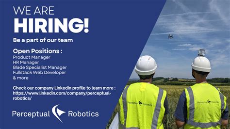 We Are Hiring Perceptual Robotics