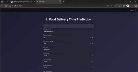 Food Delivery Time Prediction System Using Machine Learning