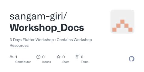 GitHub Sangam Giri Workshop Docs Days Flutter Workshop Contains Workshop Resources
