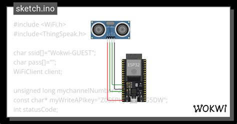 Ultrasonic Sensor Wokwi Esp32 Stm32 Arduino Simulator