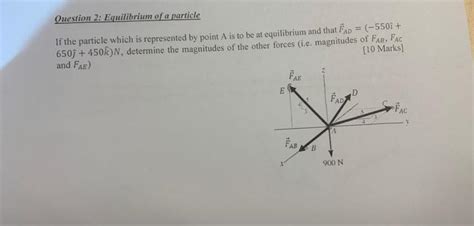 Solved Ouestion Equilibrium Of A Particle If The Particle Chegg