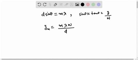 SOLVED A Double Slit Interference Experiment Is Performed With Two Very Narrow Slits Separated
