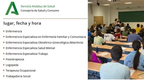 Oposiciones Sas Lugar Fecha Y Hora De Exámenes Para Las Plazas De