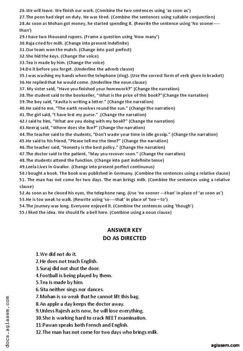 Class 11 English Question Bank PDF Important Questions For Class 11 English AglaSem