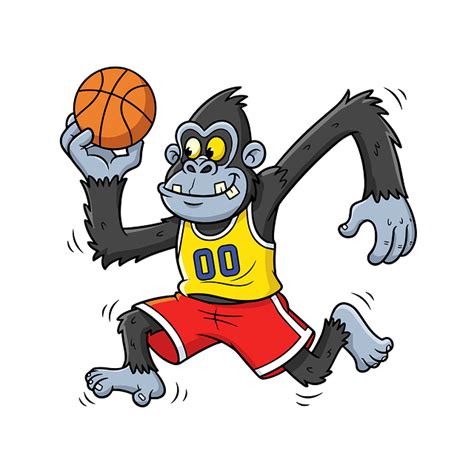 Download Ai Generated Gorilla Basketball Royalty Free Vector Graphic