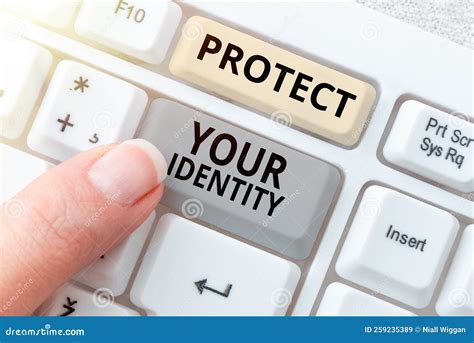 Conceptual Display Protect Your Identity Conceptual Photo Secure From