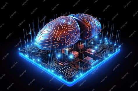 Inteligencia Artificial Cerebro Digital Red Neuronal Ai Robot Cerebro