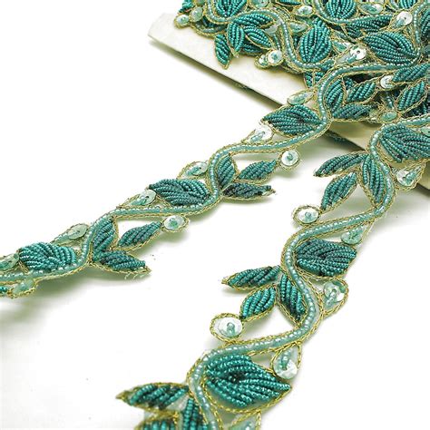 Light Blue Floral Trim Etsy