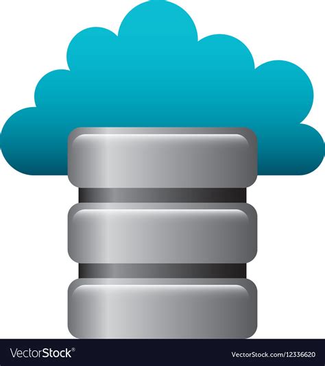 Disk Server Isolated Icon Royalty Free Vector Image