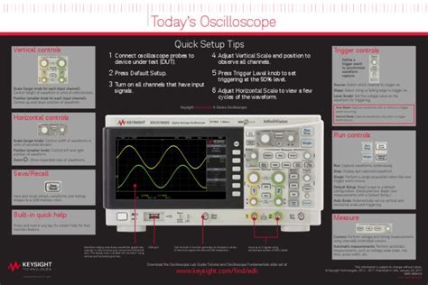 Keysight Oscilloscope Quick Setup Tips Poster Pdf