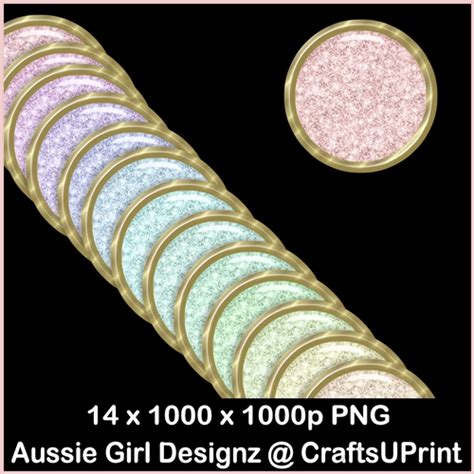 Glitter Round Brads Candy Floss Cup1276655 68705 Craftsuprint