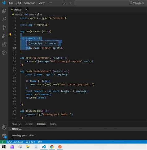 Create Api Using Express Js In Node Js Youtube