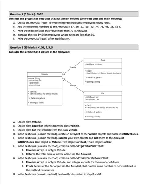 Solved Question 1 5 Marks Clo2 Consider This Project Has