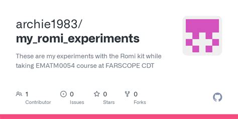 Github Archie1983myromiexperiments These Are My Experiments With The Romi Kit While Taking