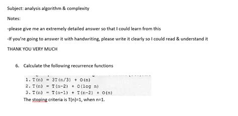 Subject Analysis Algorithm And Complexity Notes