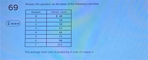 Solved 69answer The Question On The Basis Of The Following