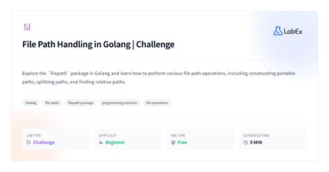 File Path Handling In Golang Challenge Labex