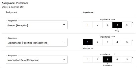 Collect Assignment Preferences Volgistics Help