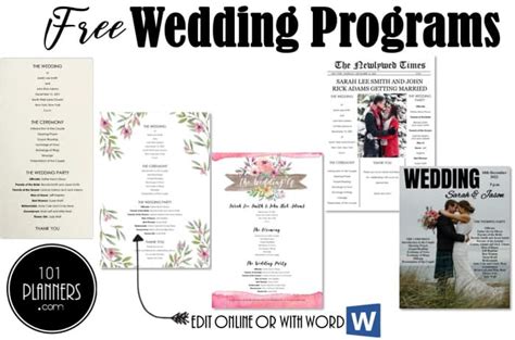 Example Of Ceremony Program Layout Wedding Ceremony Program Template