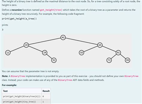 solved the height of a binary tree is defined as the maximal