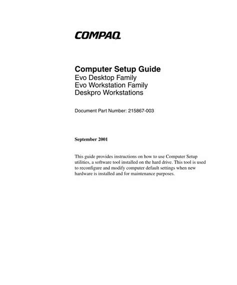 PDF Computer Setup Guide H Computer Setup Guide Computer Setup Storage Device