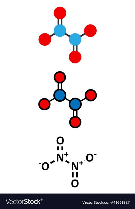 Nitrogen Tetroxide Dinitrogen N2o4 Royalty Free Vector Image