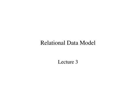 PPT Relational Data Model PowerPoint Presentation Free Download ID 4596125