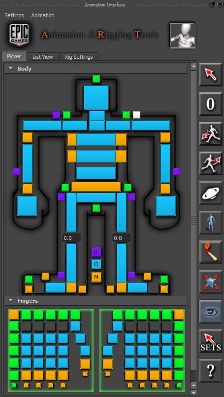 Animation And Rigging Tools Unreal Engine 427 Documentation Epic Developer Community
