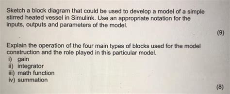 Solved Sketch A Block Diagram That Could Be Used To Develop Chegg Com