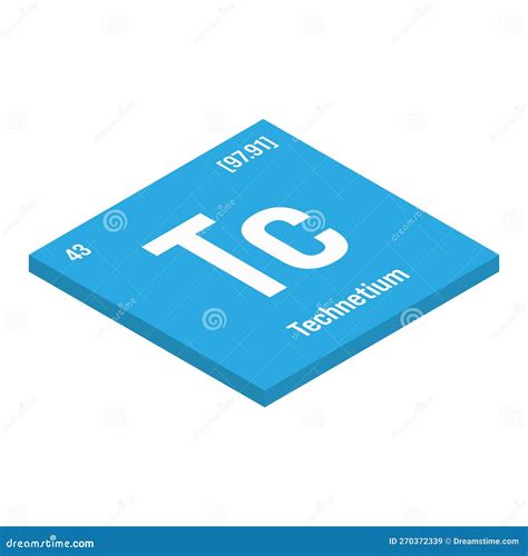 Technetium Tc Periodic Table Element Stock Image