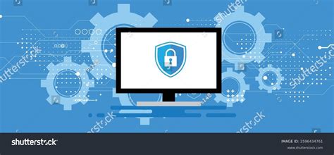 Cyber Security Protection Devices Hacker Attack Stock Vector Royalty