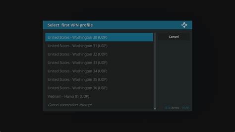 Kodi 17 Libreelec Vpn Manager For Openvpn Vpn Connections Country City Server Selection End Of List