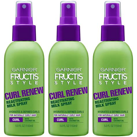 Garnier Fructis Style Curl Renew Reactivating Milk Spray 5 Oz Pack Of 3