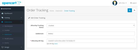 OpenCart Order Tracking Module AfterShip Shipment Integration WebKul