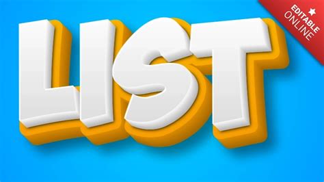 List Text Effect Generator